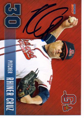 Rhiner Cruz 2017 Gwinnett Braves Signed Card | eBay