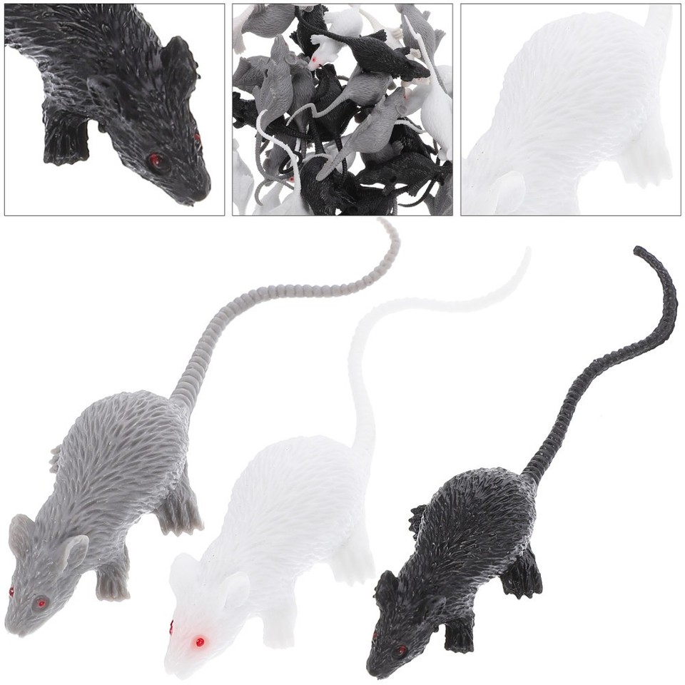 36Pcs Plastic Mouse Party Prank Props Funny Mouse Trick Toys Halloween ...