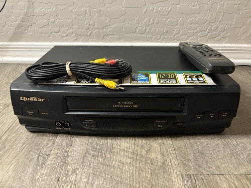 Quasar VHQ-40M VHS VCR 4 Head Hi-Fi Video Cassette Recorder (with ...