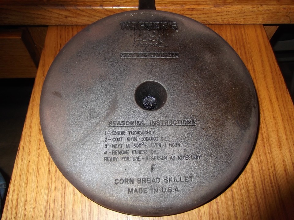 Wagner 1891 Original Corn bread 8 pie section cast iron pan restored | eBay