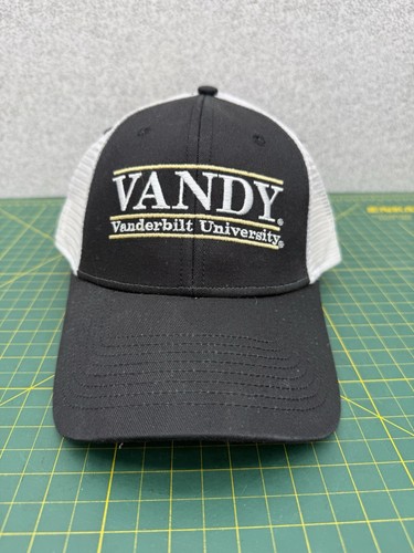 Vanderbilt University “Vandy” Black 3 Line Embroidered Hat Cap - The ...