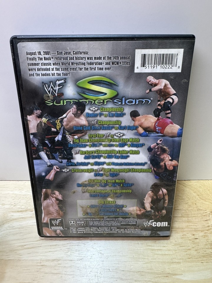 WWF World Wrestling Federation - Summerslam 2001 The Rock Returns (DVD ...