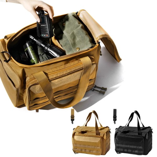 Gun Range Bag Shooting Tactical Gun Case Hiking Camping Large Capacity ...