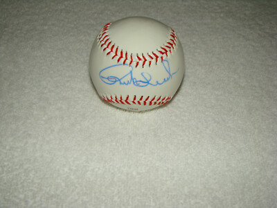 Rick Leach Hand Signed Baseball MLB Rangers Blue Jays Giants Tigers ...