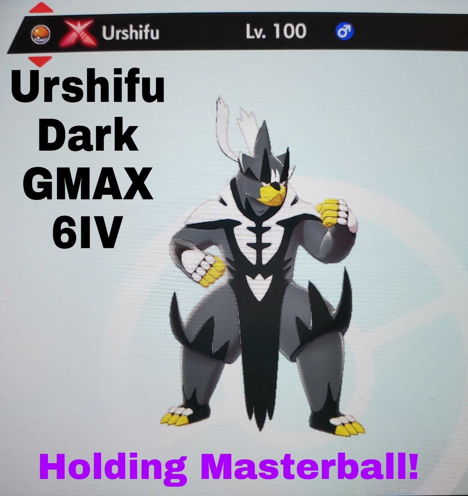 Pokemon Sword and Shield GMAX Urshifu Single Strike Style Dark Master ...