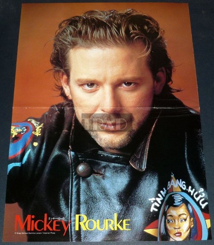 MICKEY ROURKE / ARNOLD SCHWARZENEGGER 1988 JPN Pinup Poster 10x14 #ss4 ...
