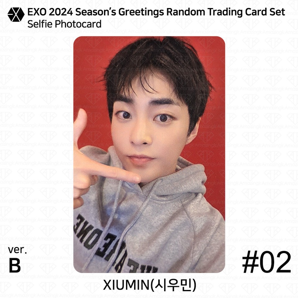 EXO 2024 Season's Greetings Random Trading Card Set Concept Selfie ...