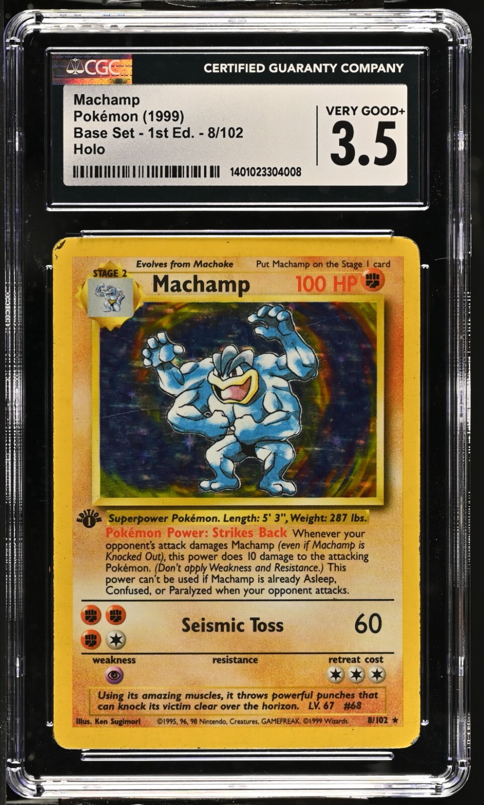 Pokémon TCG Machamp Base Set 8/102 Holo 1st Edition Holo Rare for sale ...