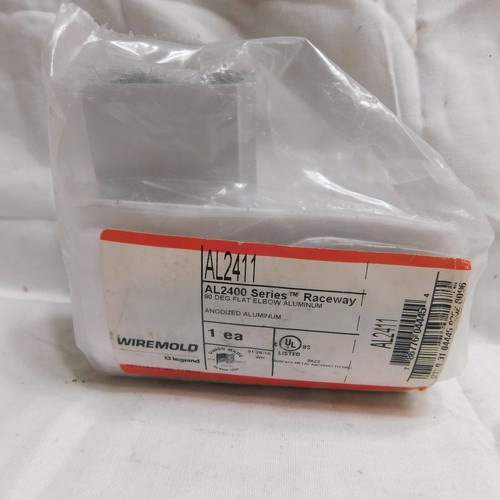 Wiremold AL2400 Series Raceway 90 Degree Flat Elbow Aluminum #AL2411 | eBay
