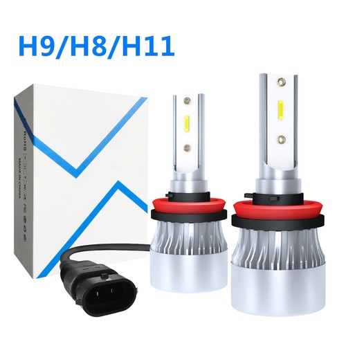 Replace Halogen Xenon Bulbs 18000LM H11 H8 H9 LED Headlights Conversion ...