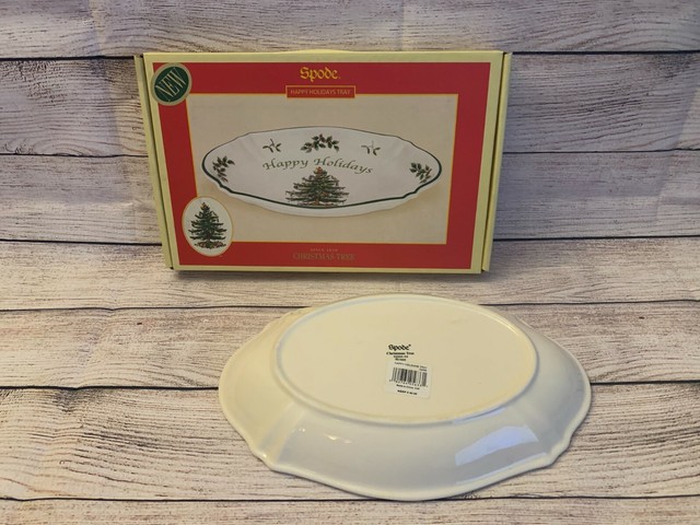 Spode Christmas Tree S3324-a9 Divided Snack Chip DIP Serving Dish Plate ...