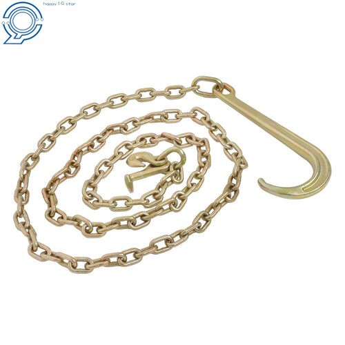 5/16 x 10 FT Grade 70 Tow Chain 15" Mini J Hook Recovery Wrecker Axle ...