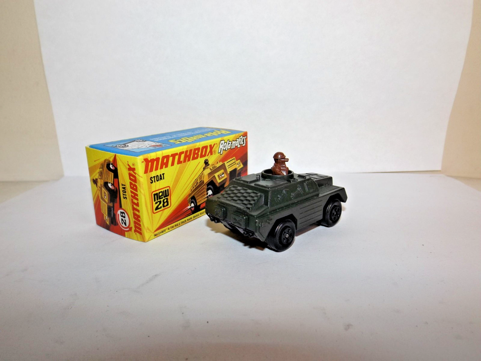 MATCHBOX S/F NO. 28-B STOAT HTF OLIVE DRAB BODY MIB | eBay