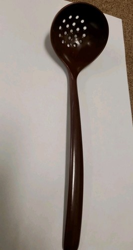 COPCO Brown Melamine Long Serving Straining Ladle Spoon Kitchen Utensil ...