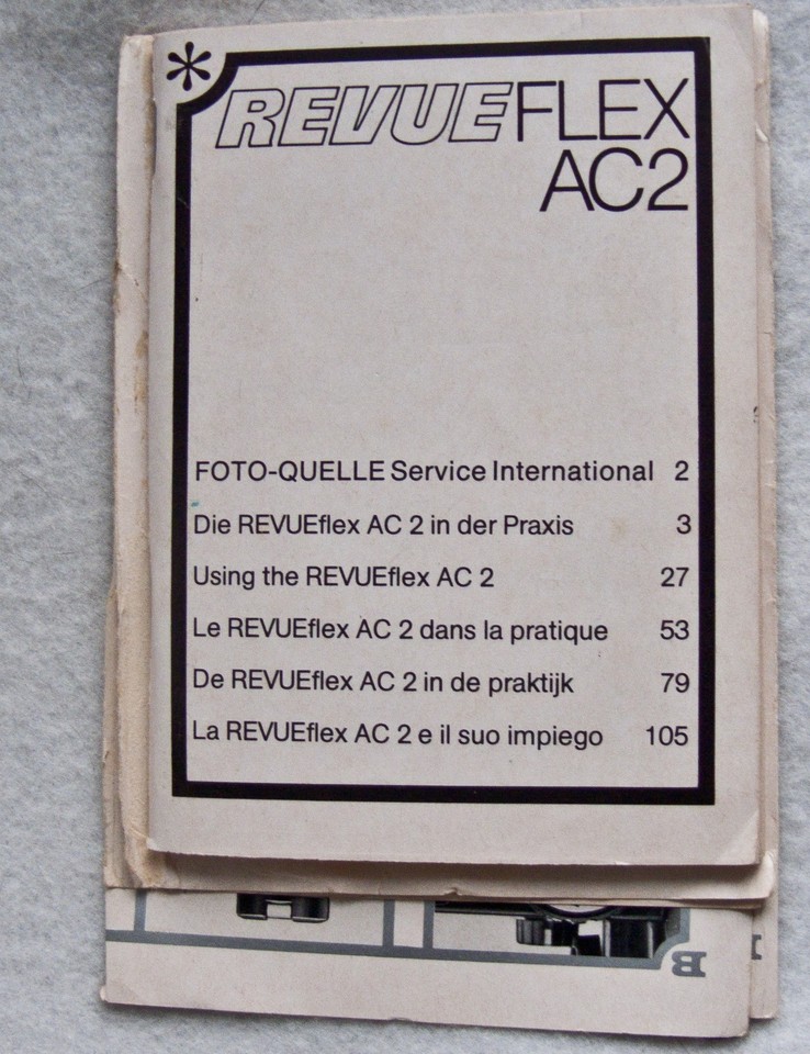 Revue Revueflex AC2 + Revuenon MC 50mm F1.4 analoge SLR - | eBay UK