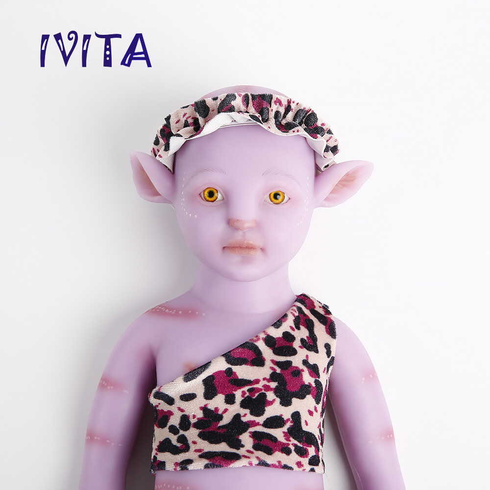 IVITA 17''Avatar Pink Fairy Girl Doll Full Silicone Floppy Avatar Doll ...