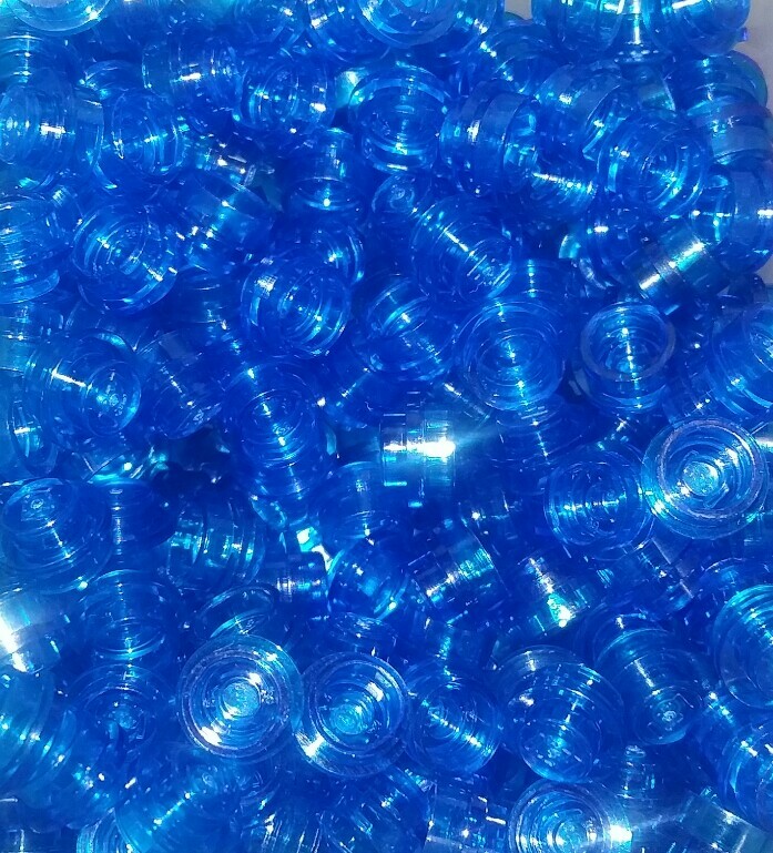 *BRAND NEW* Lego Dark Blue Round Caps 1x1 Stud Bricks Ocean Water - 20 ...