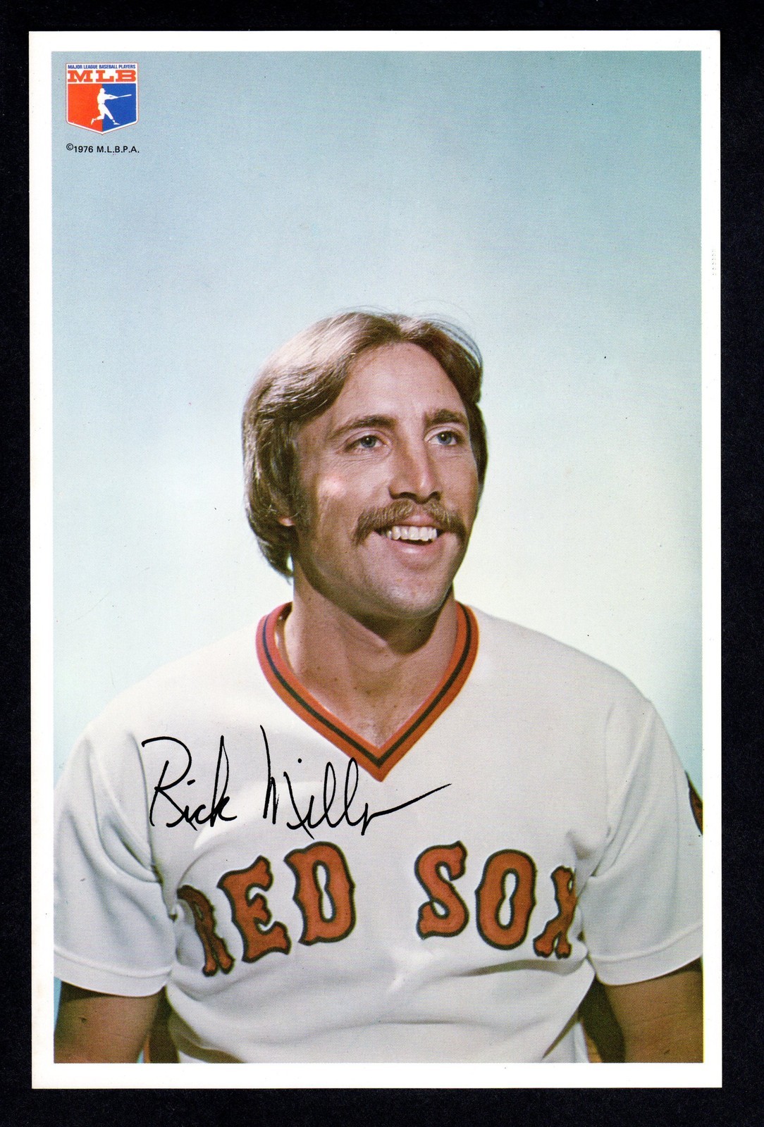 RICK MILLER, Red Sox 1976 Star Market 5-7/8" X 9" regionally issued ...