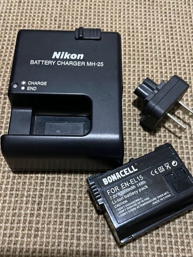 Nikon MH-25a Battery Charger plus plug adapter and battery 18208271481 ...