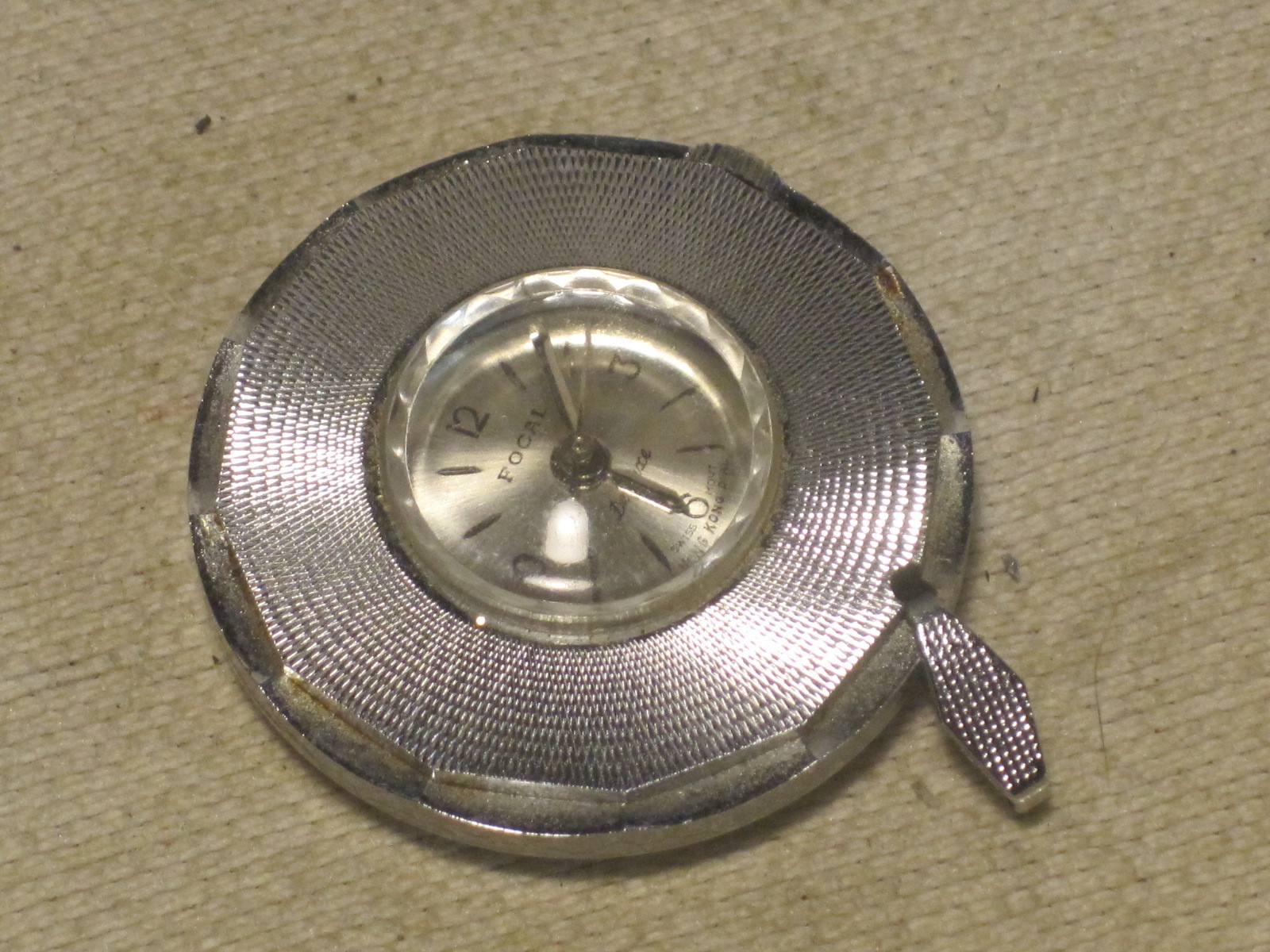 vintage FOCAL Deluxe wind up watch pendant jewelery time Swiss Hong ...