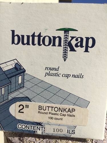 100 Original Button Kap 2" Round Plastic Cap Nails Made In The USA | eBay