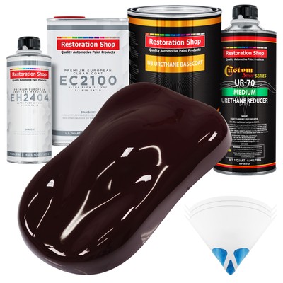 Royal Maroon Automotive Paint Urethane Basecoat Quart Kit & European ...
