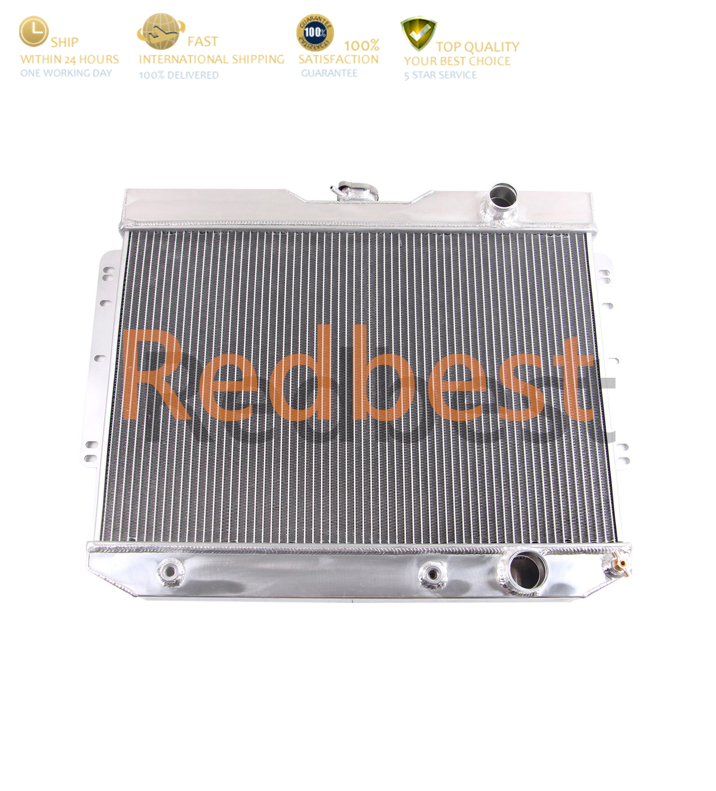 4 Row Aluminum Radiator For 1959-1965 Chevy Impala Bel Air Chevelle L6 ...