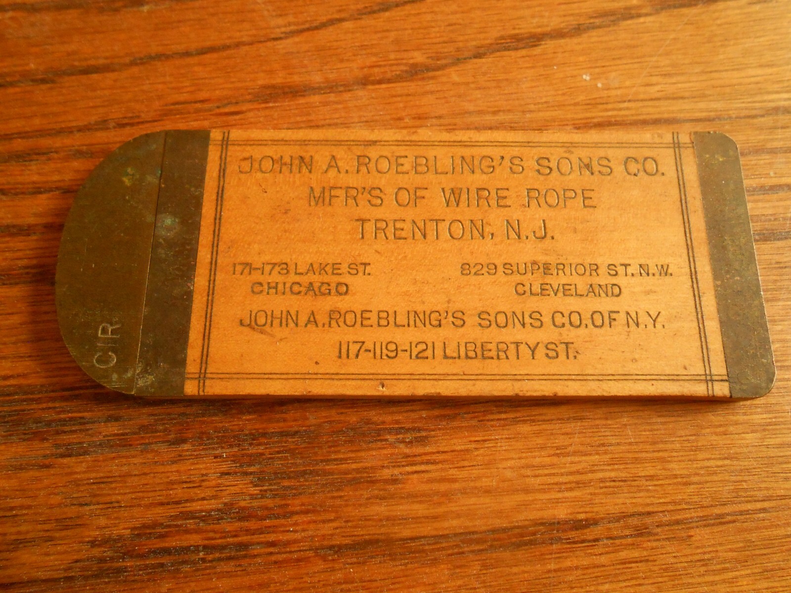 Brooklyn Bridge John A. Roebling's Sons Original Wire Rope Guage ...