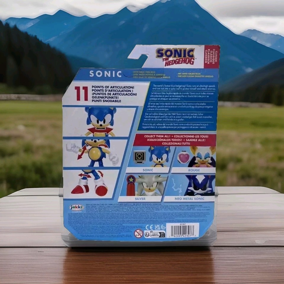 Jakks Pacific Sonic The Hedgehog Classic Sonic (Smirking) w/ Ring Box 4 ...