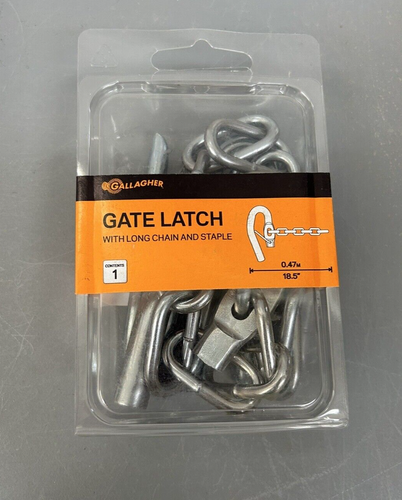 Gallagher Fence F0202U Standard Gate Latch One-handed 2 Staples 1 Chain ...
