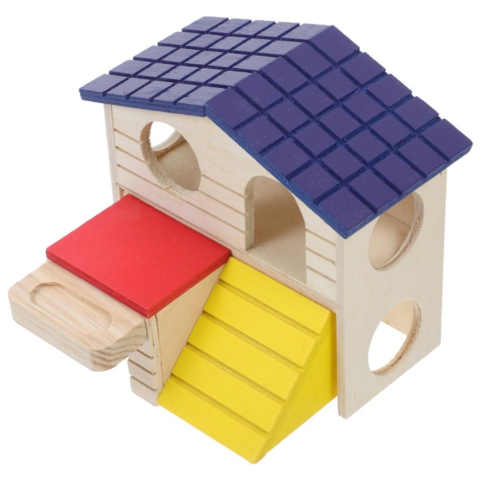 Rat Platform Hamsters Hideout House Wooden Rat Room Chinchilla Cage Rat ...