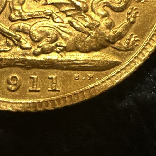 1911 King George V Gold Full Sovereign Coin, 22ct Very Clean Almost ...