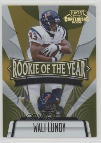 2006 Playoff Contenders Rookie of the Year Gold /250 Wali Lundy #ROY-24 ...