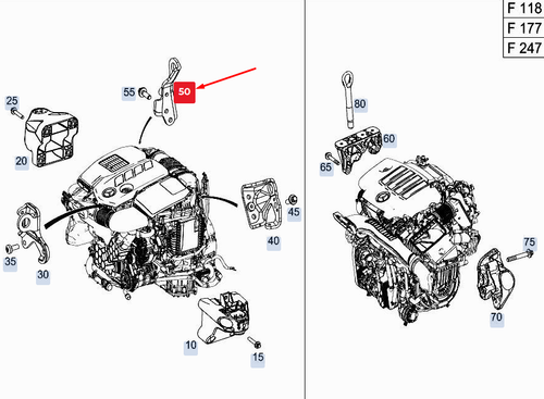 MERCEDES-BENZ GLE W167 Engine Lifting Eye A6542240200 NEW GENUINE | eBay