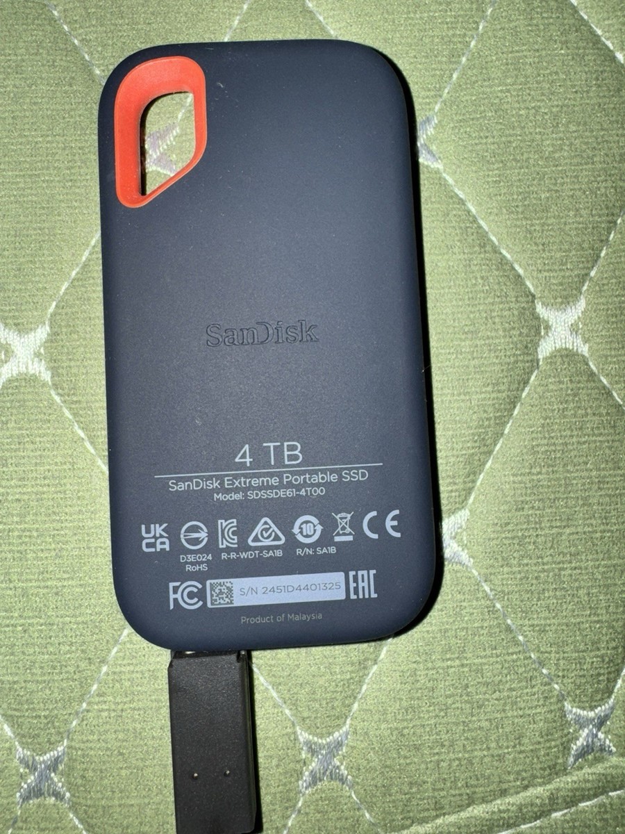 Sandisk Extreme Portable SSD 4TB Storage Expansion Card Sandisk Extreme Portable SSD 4TB Storage Expansion Card