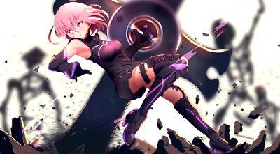 Anime girls fategrand order pink hair fate series mash Playmat Game Mat ...
