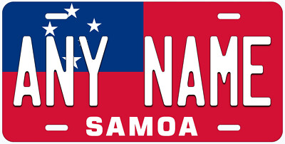 Samoa Flag Any Name Personalized Novelty Car License Plate | eBay
