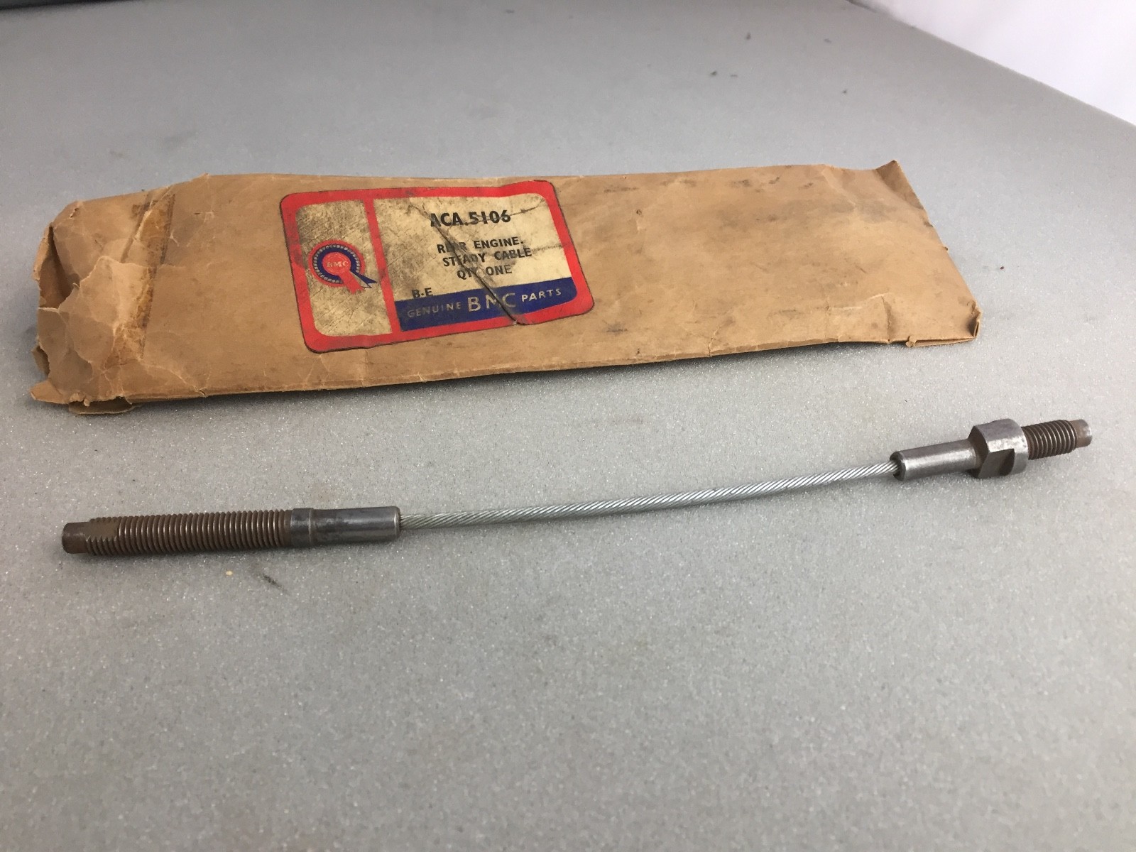 Rare Morris Minor ACA5106 steady cable BMC NOS 1954 on factory BMC part ...