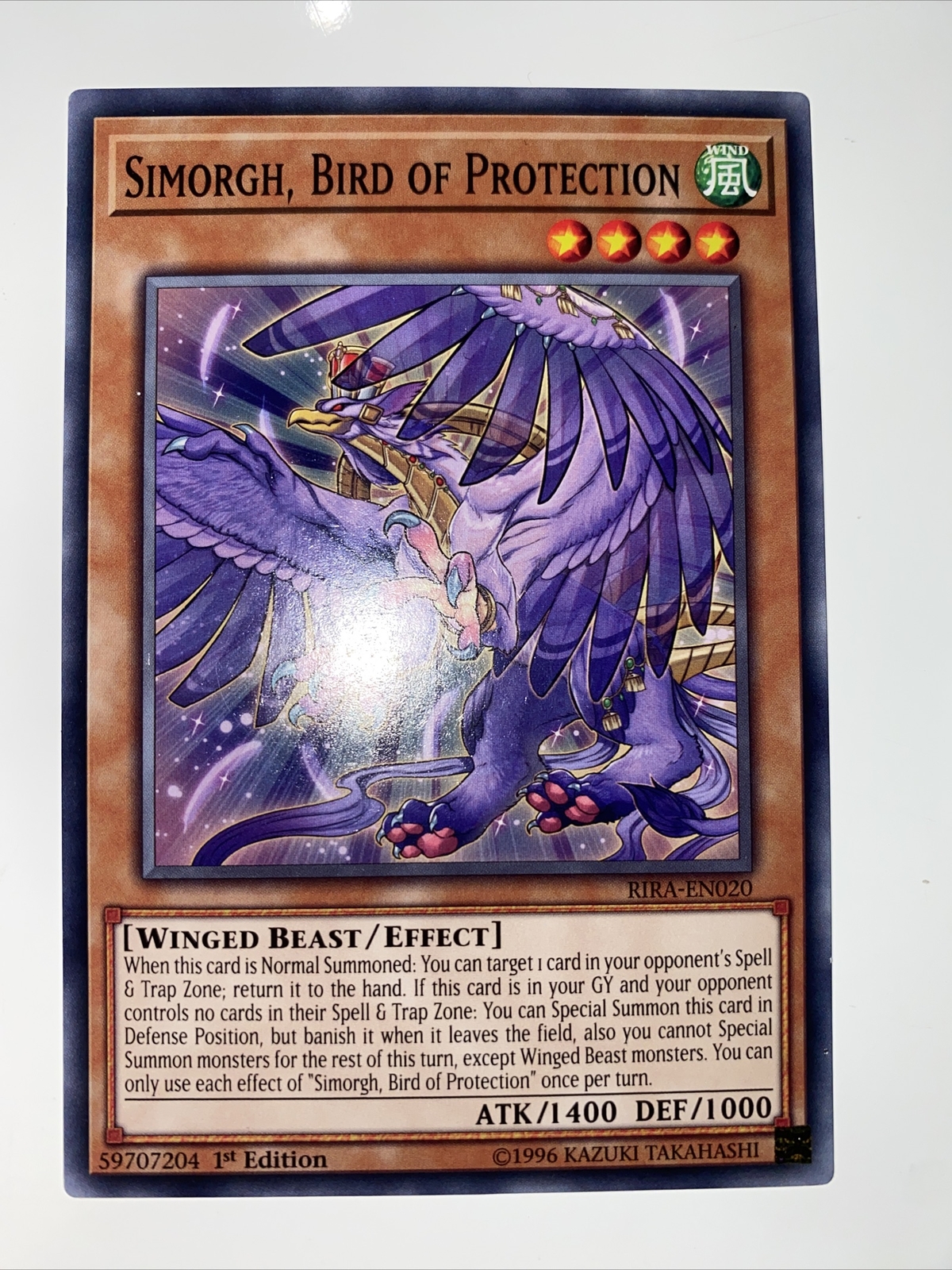 Yugioh - Simorgh, Bird Of Protection - RIRA-EN020 - Common | eBay
