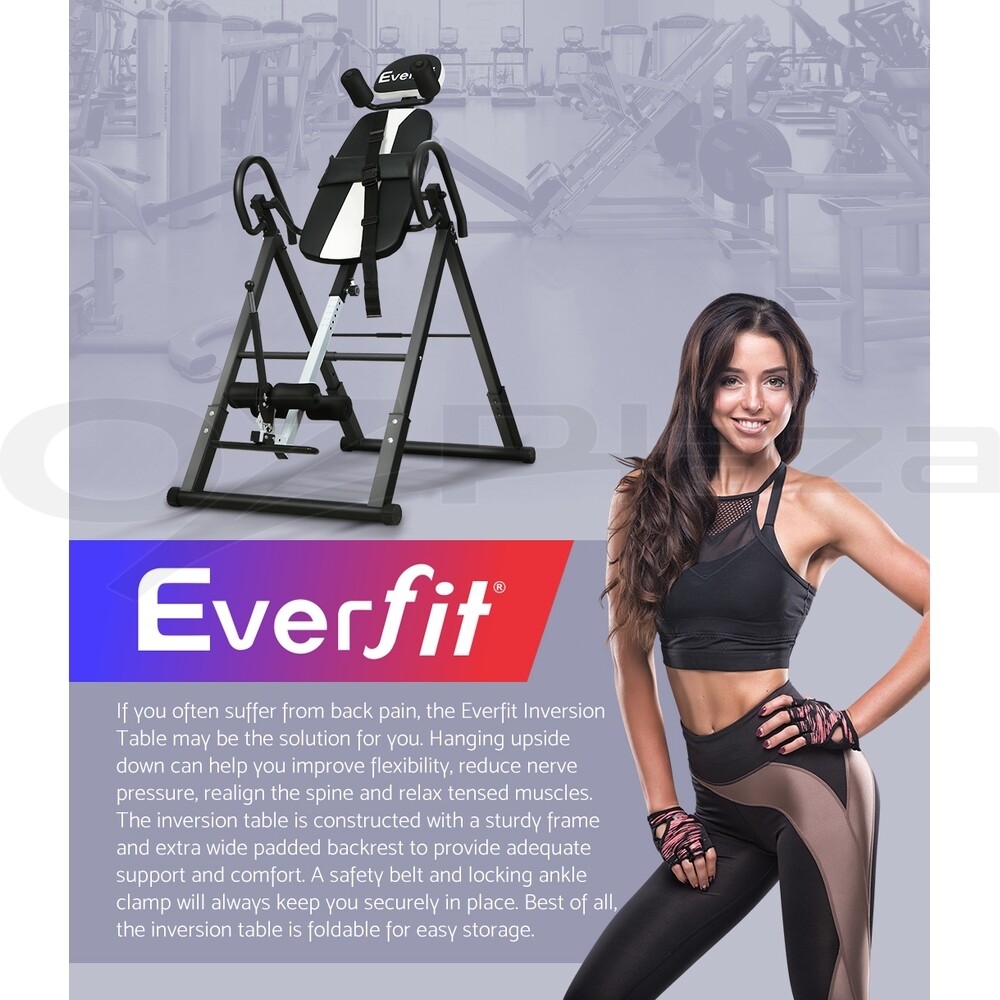 Everfit Inversion Table Gravity Exercise Inverter Back Stretcher Home ...