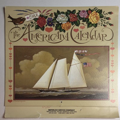 Americana Calendar Charles Wysocki 1988 Complete Folk Art Primitive ...