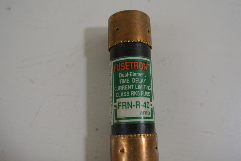 Lot of 3 Fusetron FRN-R-40 Time Delay midget Fuse 40 Amp FRNR40 RK5 ...