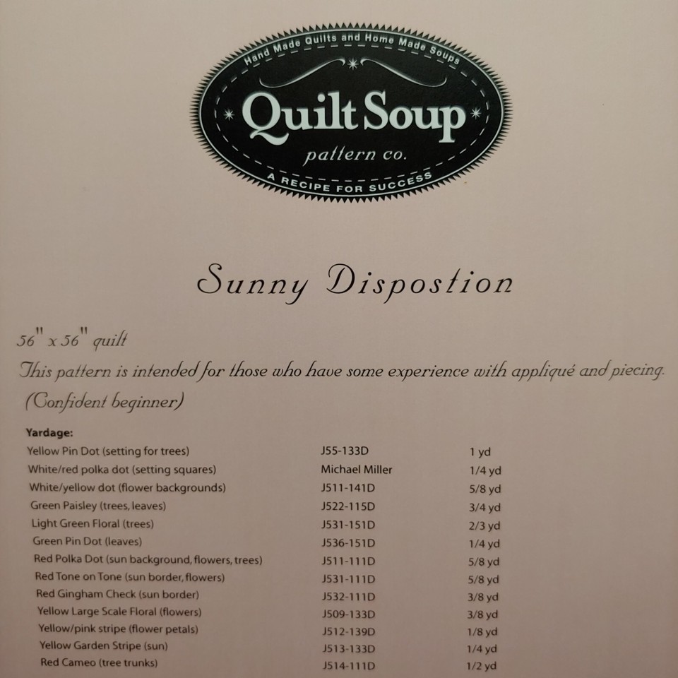 Checkered Floral Applique Quilt Pattern - 56x56 Spring Flowers Polk ...