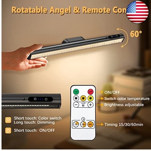 bravzurg Rechargeable Magnetic LED Light Bar with Remote, Under Cabinet ...