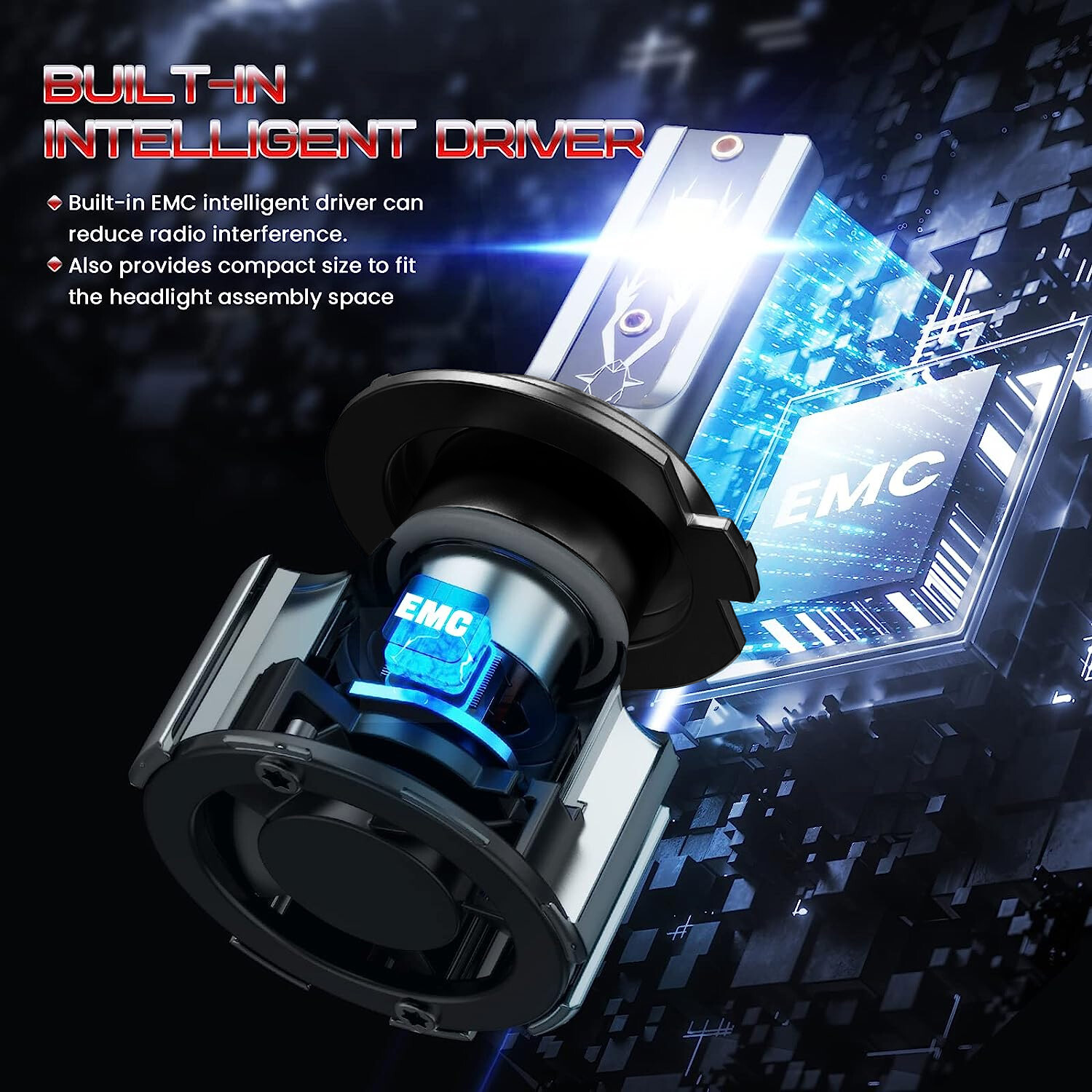 H7 H1 LED Headlight Bulbs White High-Low Beam Globes For Citroen C3 ...