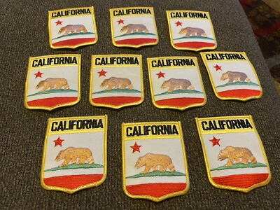 Lot of 10 State Of CALIFORNIA Souvenir Iron On Patches | eBay