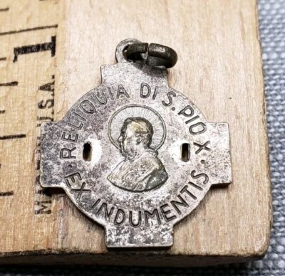 Vintage Medal Pendant Saint Pius X Cross Christian A8 | eBay