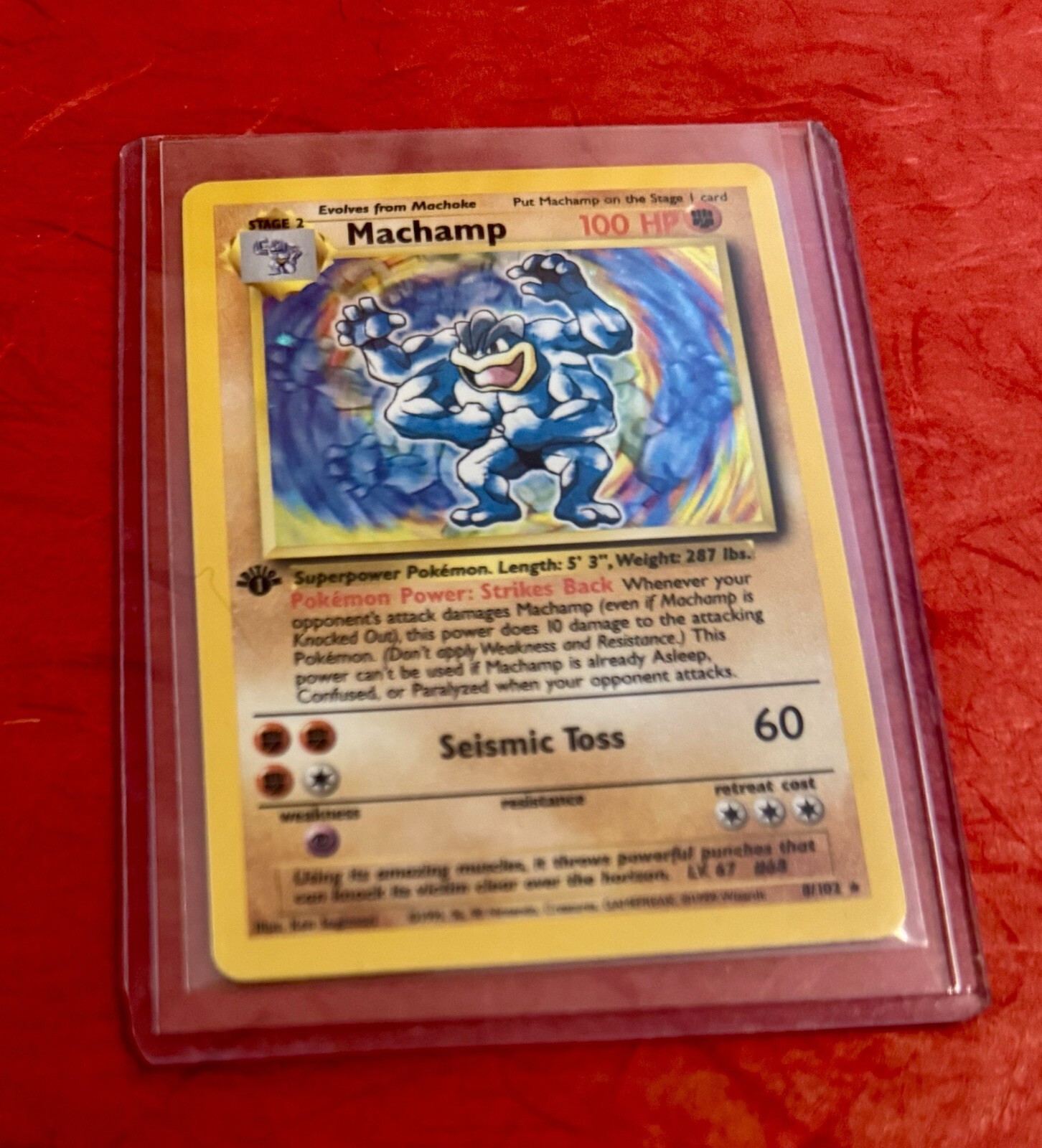 MACHAMP Pokémon FIRST EDITION Holo Rare - 1999- 8/102. LP Best Offers ...