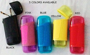Eyeglass Case Kids Sporty See-Thru Push-Button Flip open Top 6 x 2.3 x ...