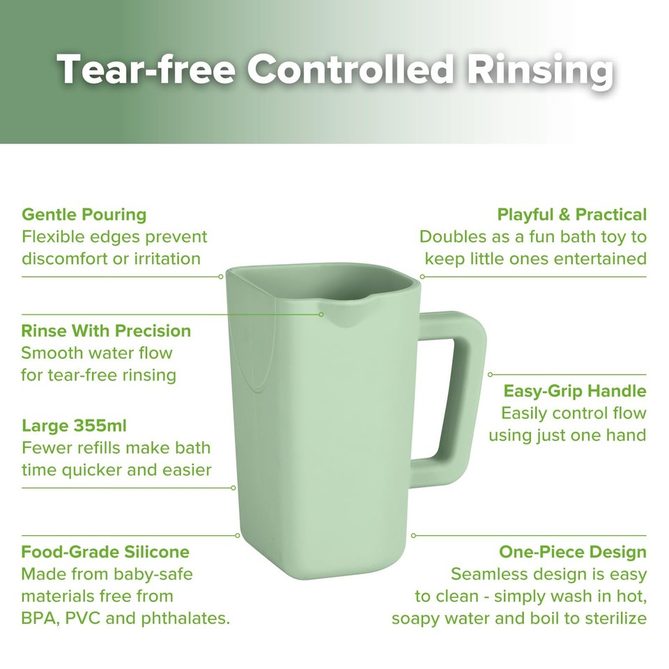 Gentle Pour Bath Rinse Cup | Food Grade Silicone Shampoo & Body Washing ...